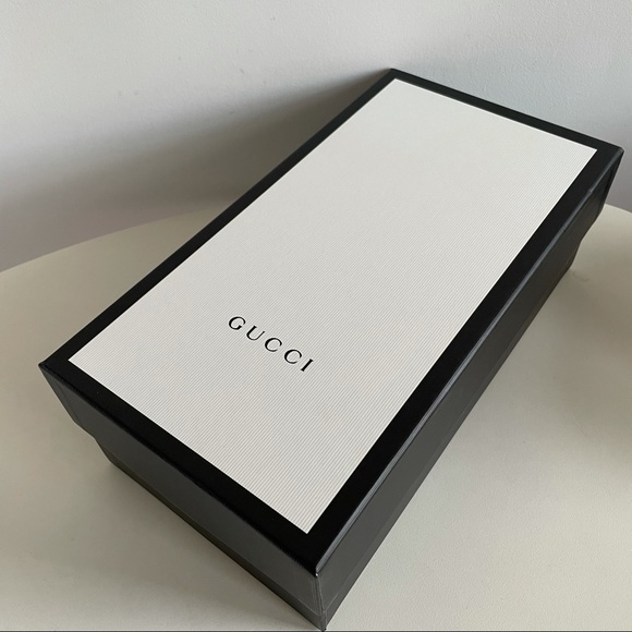 Gucci | Accessories | Gucci Shoe Box Classic Black White Design | Poshmark